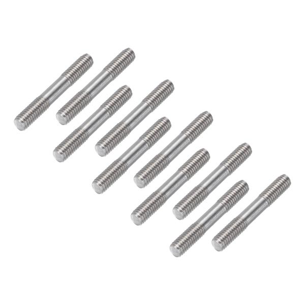 【本商品は海外出荷】お届けは通常20-30日を頂いております。PARAMETER - 両面にネジ付き。素材: 304ステンレス鋼、ねじ：M6、ねじの長さ: 15 mm、全長：40 mm、本体直径:6 mm、カラー：シルバー、特徴 - 必要な...