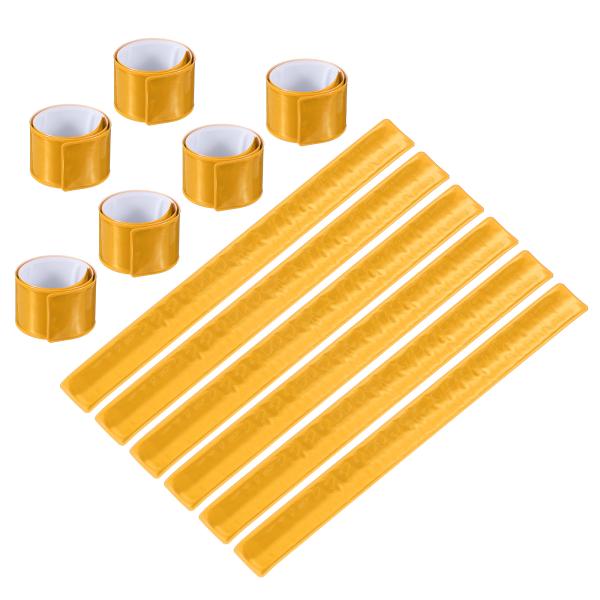 【本商品は海外出荷】お届けは通常20-30日を頂いております。カラー：金色；素材：PVC、弾性シリコンスチール；サイズ：30 x 3 cm / 11.81 x 1.18"；パッキングリスト：12個 x リフレクティブテープ利点：防水の蛍光ス...