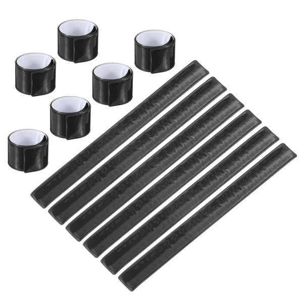 【本商品は海外出荷】お届けは通常20-30日を頂いております。カラー：黒；素材：PVC、弾性シリコンスチール；サイズ：30 x 3 cm / 11.81 x 1.18"；パッキングリスト：12個 x 反射テープ利点：防水蛍光スラップブレスレ...