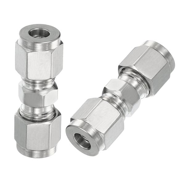 【本商品は海外出荷】お届けは通常20-30日を頂いております。素材：304ステンレス鋼、直径：0.64x1.4cm /1/4"x9/16" (IDxOD)、長さ：4.5 cm / 1.77"、梱包リスト：圧縮チューブ継手ユニオン2個利点：3...