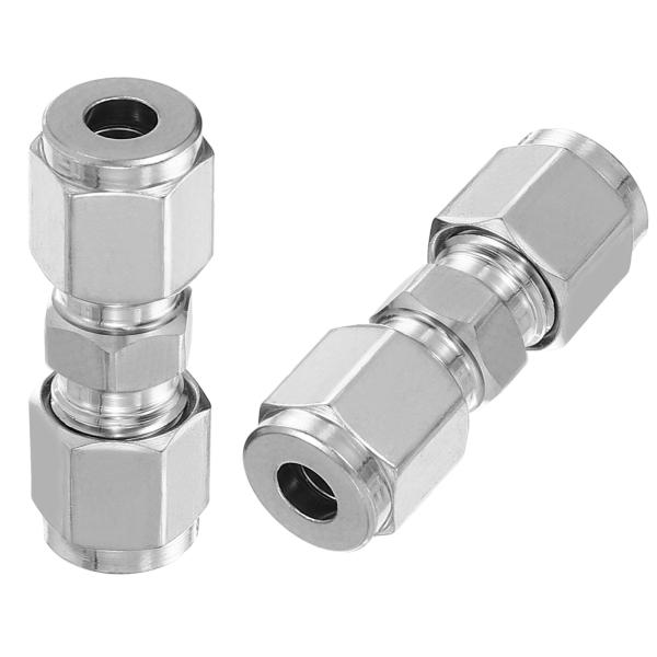 【本商品は海外出荷】お届けは通常20-30日を頂いております。素材：304ステンレス鋼、直径：6x1.4cm / 1/4"x9/16" (IDxOD)、長さ：4cm / 1.57"、梱包リスト：圧縮チューブ継手ユニオン2個利点：304ステン...