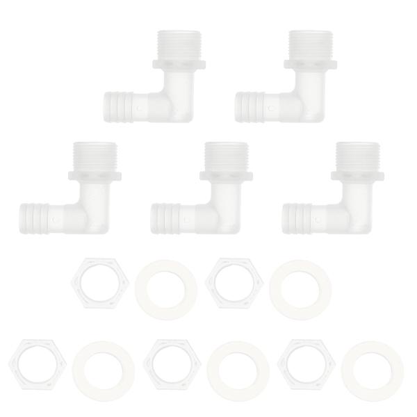 【本商品は海外出荷】お届けは通常20-30日を頂いております。製品特性：5/8インチホースID G3/4メスNPTエルボーバーブコネクタ。製品はPP製で、品質が良く、長寿命です。プラスチックホースバーブフィッティングは、配管の接続、終端、流...