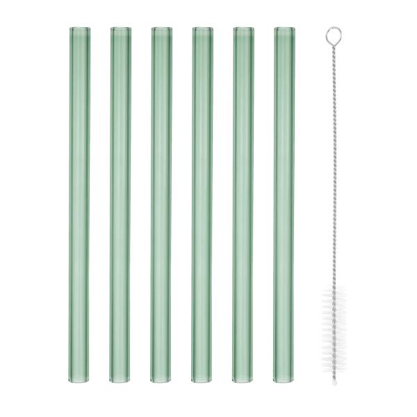 【本商品は海外出荷】お届けは通常20-30日を頂いております。仕様：材質：ガラス、カラー：ダークミドリ、サイズ：高さ：20 cm、直径：12mm、パッケージリスト：6個 x ホウケイ酸ガラス管、1個 x クリーニング筆このガラス管は耐久性が...