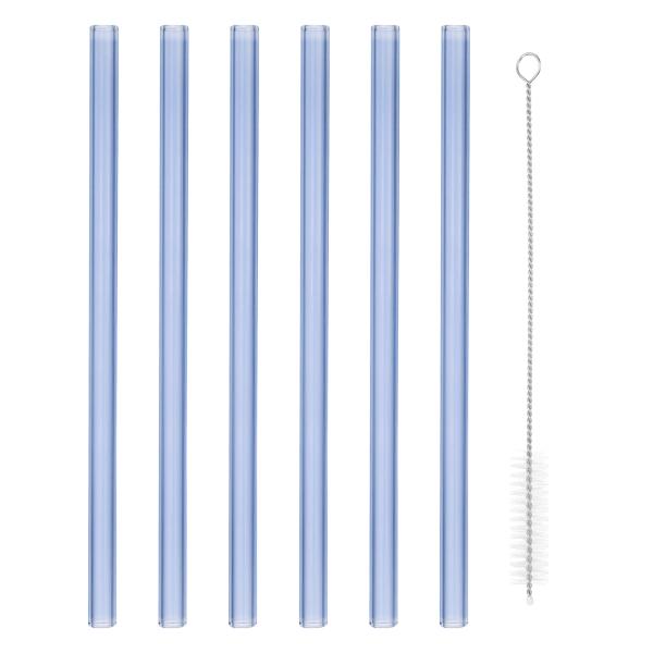 【本商品は海外出荷】お届けは通常20-30日を頂いております。仕様：材質：ガラス、カラー：ブルー、サイズ：高さ：25 cm、直径：12mm、パッケージリスト：6個 x ホウケイ酸ガラス管、1個 x クリーニング筆このガラス管は耐久性があり、...