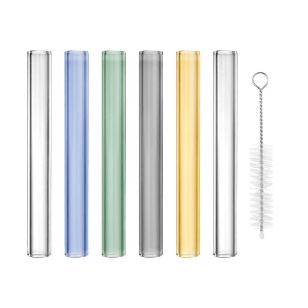 【本商品は海外出荷】お届けは通常20-30日を頂いております。仕様：材質：ガラス、カラー：5カラー、サイズ：高さ：10 cm、直径：12mm、パッケージリスト：6個 x ホウケイ酸ガラス管、1個 x クリーニング筆このガラス管は耐久性があり...