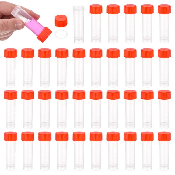 【本商品は海外出荷】お届けは通常20-30日を頂いております。キャップのカラー：赤；ボトルのカラー：透明；材質：PP（ポリプロピレン）；容量：5ml；ボトル口の外径：20mm；ボトルの高さ：56mm；全体サイズ：60x20mm（H*OD）；...