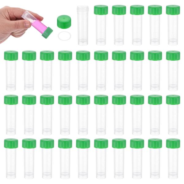 【本商品は海外出荷】お届けは通常20-30日を頂いております。キャップのカラー：緑；ボトルのカラー：透明；材質：PP（ポリプロピレン）；容量：5ml；ボトル口の外径：20mm；ボトルの高さ：56mm；全体サイズ：60x20mm（H*OD）；...