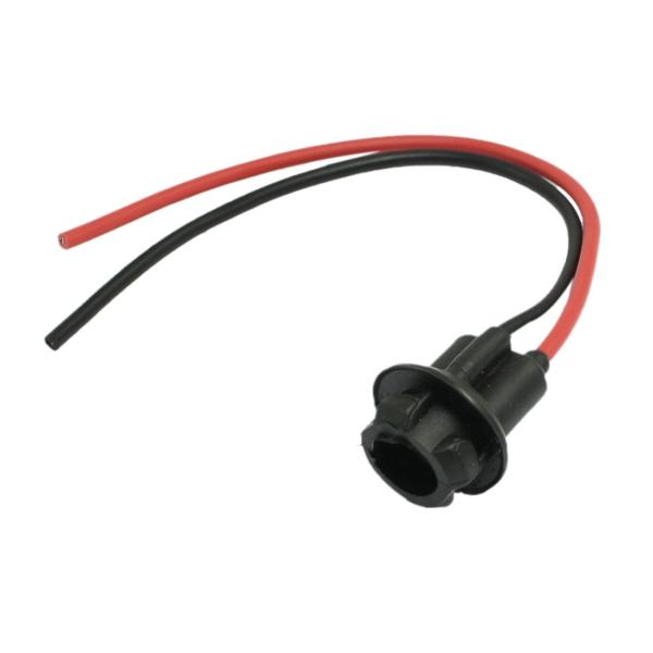 【本商品は海外出荷】お届けは通常20-30日を頂いております。製品名：カーLEDバルブアダプタケーブル；ソケットタイプ：T10電圧：DC 12V;カラー：ブラック、レッドケーブルの長さ（約）：16cm;外部材質：プラスチック正味重量：10g...