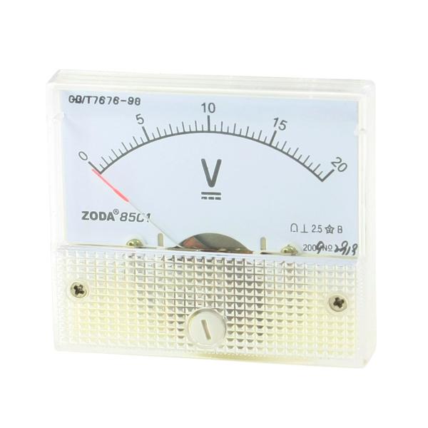 【本商品は海外出荷】お届けは通常20-30日を頂いております。商品名：アナログ電圧計；モデル : 85C1-20V;電圧測定範囲 : DC 0-20V精度：クラス 2.5;メーター面のサイズ（約）: 63x55mm (L*W)ネジ径 : 3...