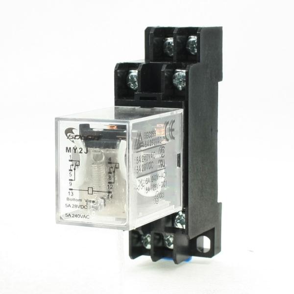 【本商品は海外出荷】お届けは通常20-30日を頂いております。製品名 : ソケット付きの継電器;継電器モデル番号: MY2Jコイル電圧 : 12VDC;接触容量 : 5A, 240VAC/28VDCピン数: 8;総サイズ(約) : 70 x...