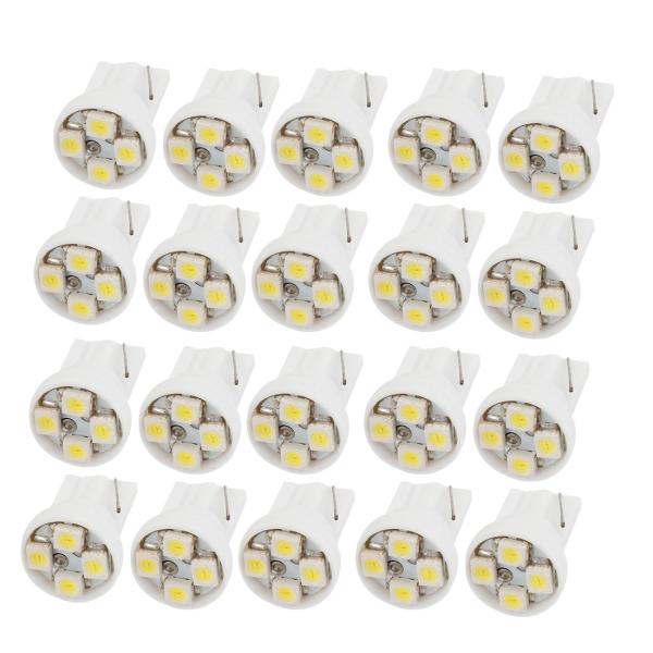 【本商品は海外出荷】お届けは通常20-30日を頂いております。ライトカラー:ホワイト; ソケットタイプ: T10; LED 数量: 4商品名:車LEDライト; 材質: プラスチック; カラー: ホワイトパッケージコンテンツ: 20 x 車L...