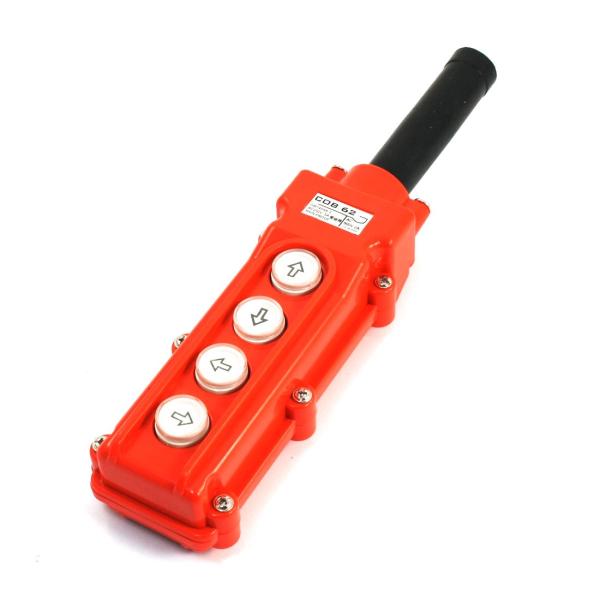 【本商品は海外出荷】お届けは通常20-30日を頂いております。製品名：防雨ホイスト押しボタンスイッチ；モデル番号：COB62；プッシュボタン（4ウェイ）：上下、東、西電圧と電流：AC 250V, 5AAC 500V, 2A；接触タイプ：モー...