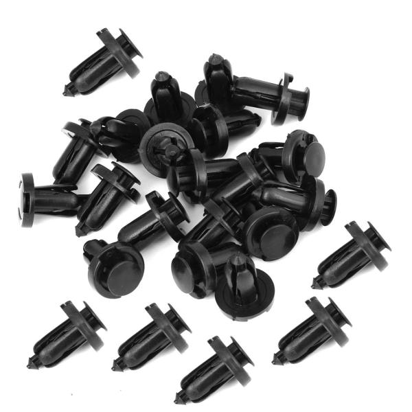 【本商品は海外出荷】お届けは通常20-30日を頂いております。製品名:プラスチック製のリベット; 材料：プラスチックカラー：ブラック　パッケージ: 25x プラスチック製のリベット(Non-OEM)ブランド： Honda Acura; 寸法...