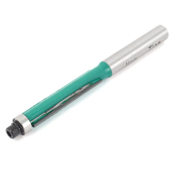 【本商品は海外出荷】お届けは通常20-30日を頂いております。製品名：フラッシュトリムビット;スタンダード：1/4シャンク径：6.3mm切削深さ：30mm材質：金属;カラー：シルバーグレー、グリーン純重量：15g;パッケージの内容：1×フラ...