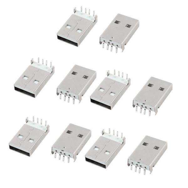 【本商品は海外出荷】お届けは通常20-30日を頂いております。製品名:USB2.0ジャック;タイプ:USB タイプ A オス合計サイズ:20 x 12 x 4mm(L*W*H);材質：金属、電子部品メインカラー：ホワイト、シルバートーン純重...
