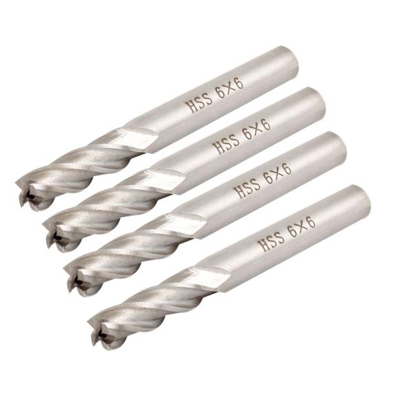 【本商品は海外出荷】お届けは通常20-30日を頂いております。製品名：エンドミル;材質：HSSスペック ：4フルート;切断直径：6mm切削深さ：13 mm / 0.51 ";シャンク径：6mm全長：57mm / 2.2 ";重量：66gパッ...