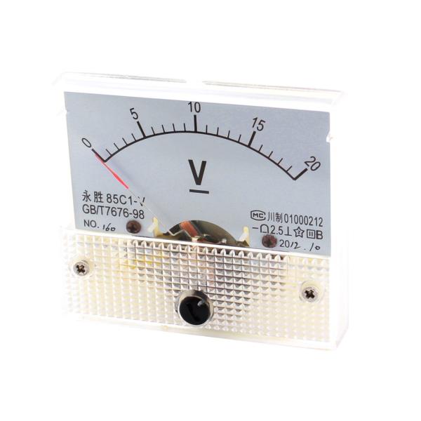 【本商品は海外出荷】お届けは通常20-30日を頂いております。商品名：アナログ電圧計;モデル：85C1;測定電圧計範囲：DC 0-20V精度：クラス2.5;メーター表面サイズ（約）： 64x56mmねじサイズ：2mm;合計の深さ：5cmマウ...