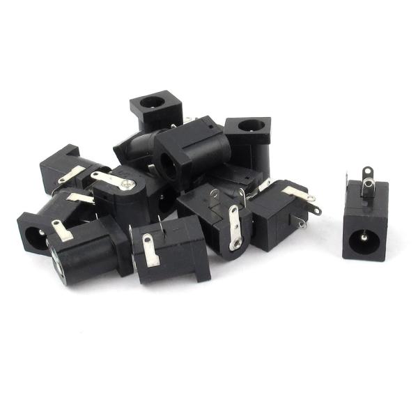 【本商品は海外出荷】お届けは通常20-30日を頂いております。；素材：プラスチック、メタル正味重量：20g ;パッケージの中身：15×DCソケットメインカラー：ブラックタイプ：5.5mmx2.1mmソケット合計サイズ（ピンを含めない）: 1...