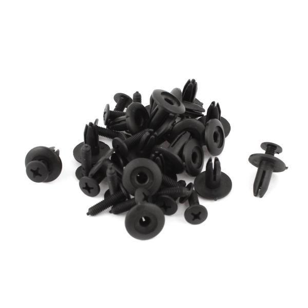 【本商品は海外出荷】お届けは通常20-30日を頂いております。製品名：クリップ/リベット/ファスナー。カラー：ブラック。フィット穴サイズ：6mm/ 0.24インチヘッド径（最大）：15mm/ 0.6インチ。長幹：14mm/ 0.55インチ;...