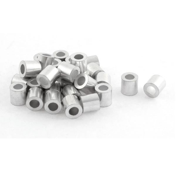 【本商品は海外出荷】お届けは通常20-30日を頂いております。製品名：ワイヤー ロープ アルミ スリーブ;パートサイズ：6mmパートBサイズ：6mm、穴の直径：3.5mm適合のスチール ワイヤー ロープの直径 ：3mm;材質：アルミニウムカ...