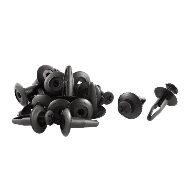 【本商品は海外出荷】お届けは通常20-30日を頂いております。商品名：クリップ/リベット/ファスナー；カラー：ブラック；フィット穴サイズ: 7.5mmヘッド径(マックス): 18mm; 茎長: 22mm；全長: 32mm数: 15;交換部品...