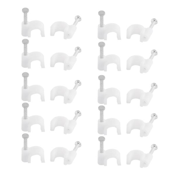 【本商品は海外出荷】お届けは通常20-30日を頂いております。商品名：ケーブルネイル、ケーブル溝直径： 6mm総ネイルの長さ：16mm;利用可能なネイルの長さ：8mm材質：プラスチック、スチール;カラー：ホワイト、シルバートーン正味重量 ：...