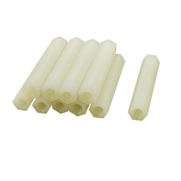 【本商品は海外出荷】お届けは通常20-30日を頂いております。; 材質：ナイロン正味重量：15g; パッケージ内容：ナイロンヘックススペーサー10個入りモデル：M4×40mm; メインカラー：オフホワイトネジ径（B）：4mm;長さ（L）：4...