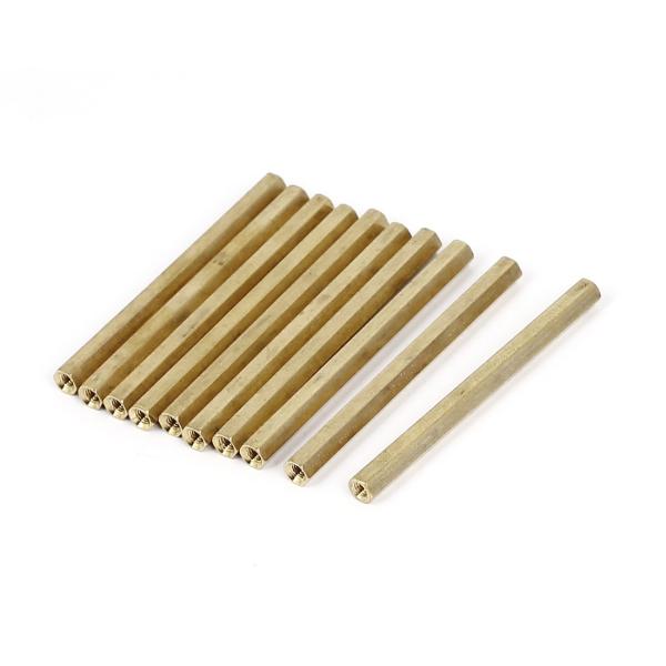 【本商品は海外出荷】お届けは通常20-30日を頂いております。ネジのサイズ: M3; 製品名:六角スタンドオフスペーサー材質: 真鍮; 重量:74gパッケージ内容:10 x 六角スタンドオフスペーサー; メインカラー:  ブラストーン六角の...