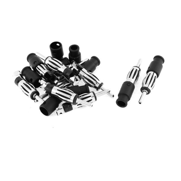 【本商品は海外出荷】お届けは通常20-30日を頂いております。包装内容：10×車のラジオアンテナプラグ。プラグ：オスプラグカラー：シルバートーン、ブラック。 外形サイズ：47 x 10mmソリッドプラスチックコネクタサイズ： 19 x 11...