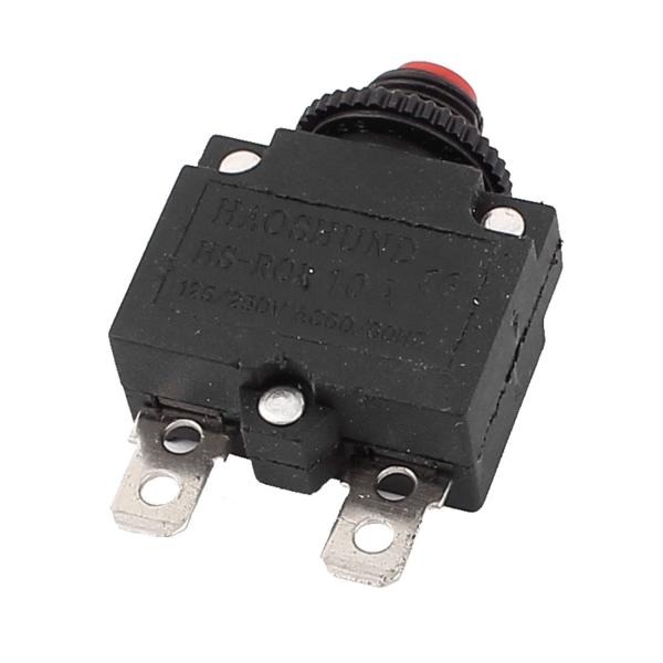 【本商品は海外出荷】お届けは通常20-30日を頂いております。; 材質：プラスチック、金属; 純重量: 14gパッケージ内容: 1 x 回路遮断器; メインカラー：ブラック、レッド; 定格電圧: AC 125V/250V定格電流: 10A;...