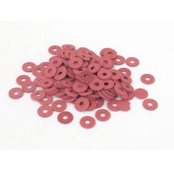 【本商品は海外出荷】お届けは通常20-30日を頂いております。；材料：繊維正味重量: 4g; パッケージ内容: 100(+/-2%) x 絶縁ワッシャメインカラー；レッド；内径 (約): 2mm外径 (約): 6mm；厚さ (約): 0.8...