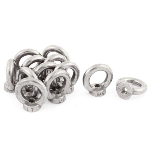 【本商品は海外出荷】お届けは通常20-30日を頂いております。主な材料：金属；パッケージ内容: 12 x リフティングアイナット；商品名：リフティングアイナット重量: 113g; メーンカラー：シルバートーン系径(d1): M5 (メス);...