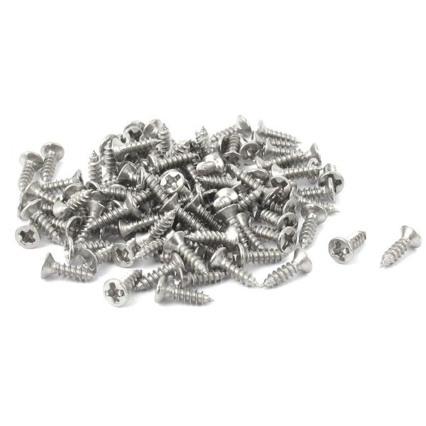 【本商品は海外出荷】お届けは通常20-30日を頂いております。十字サイズ：1mm;ヘッドスタイル：皿;材質：ステンレス製品名：十字セルフタッピングネジ; 重量：9gパッケージ内容：セルフタッピングねじ100（+/- 2％）個入り; Thre...