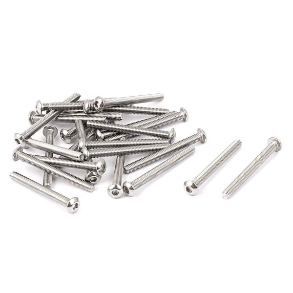 【本商品は海外出荷】お届けは通常20-30日を頂いております。ドライブタイプ：六角ソケット; ヘッドスタイル：ソケットボタンヘッド; 材質：ステンレススチールパッケージ内容：ボタンヘッドスクリュー25個入り; 製品名：ボタンヘッドスクリュー...