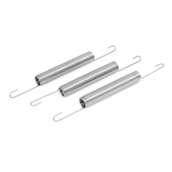 【本商品は海外出荷】お届けは通常20-30日を頂いております。全長: 120mm;スプリングサイズ: 60 x 10mm(L*D)重量: 36g; 製品名：引きバネ主材料：金属; パッケージ内容：3x引きバネメインカラー：シルバートーン; ...