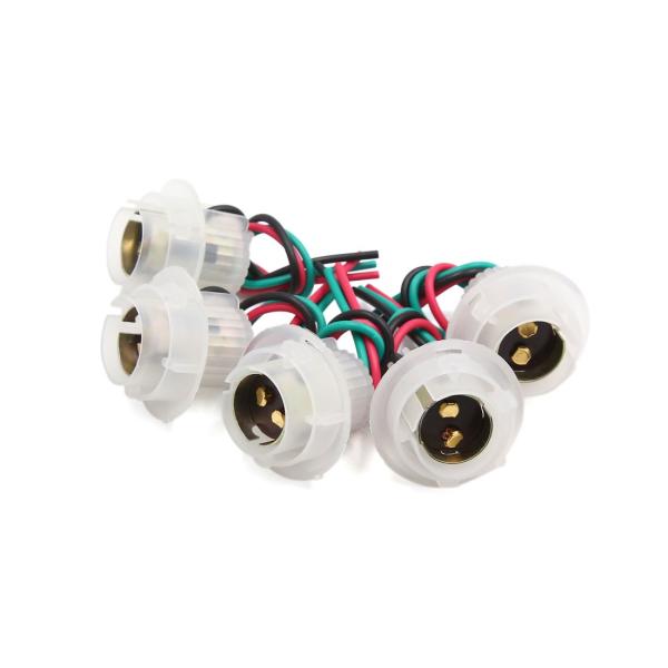 【本商品は海外出荷】お届けは通常20-30日を頂いております。カラー：ホワイト; 材質：プラスチック、金属パッケージ内容：5 x 1157ライトソケット; 製品名：1157ライトソケット電圧：DC 12V; サイズ：30 x 33mm(H*...