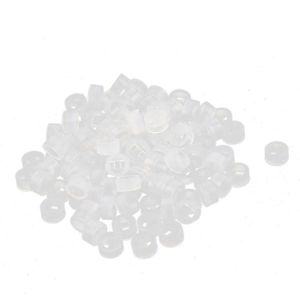 【本商品は海外出荷】お届けは通常20-30日を頂いております。; 材質：ナイロン正味重量：2g; パッケージ内容：スペーサー100（+/- 2％）個入りメインカラー：クリア; 内径：3mm外径：4mm高さ：2mm