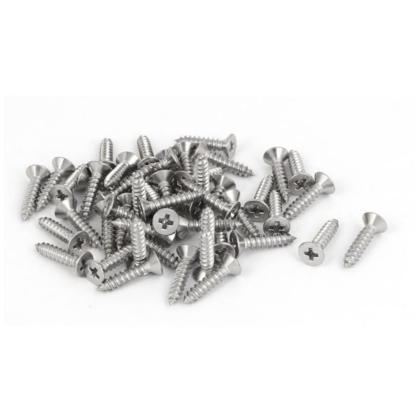 【本商品は海外出荷】お届けは通常20-30日を頂いております。ヘッドスタイル：フラットヘッド;材質：316ステンレススチール;製品名：十字穴セルフタッピングネジ重量：27g;パッケージ内容：十字穴セルフタッピングネジ50個入り（+/- 2％...