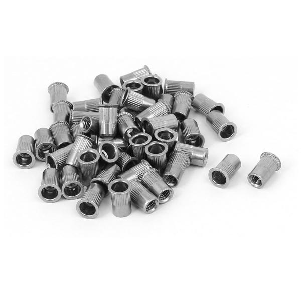 【本商品は海外出荷】お届けは通常20-30日を頂いております。スレッドサイズ：M4; 製品名：リベットナット; 材質：304ステンレススチール重量： 54g; パッケージ内容：リベットナット 50(+/-2%) 個入りメインカラー：シルバー...