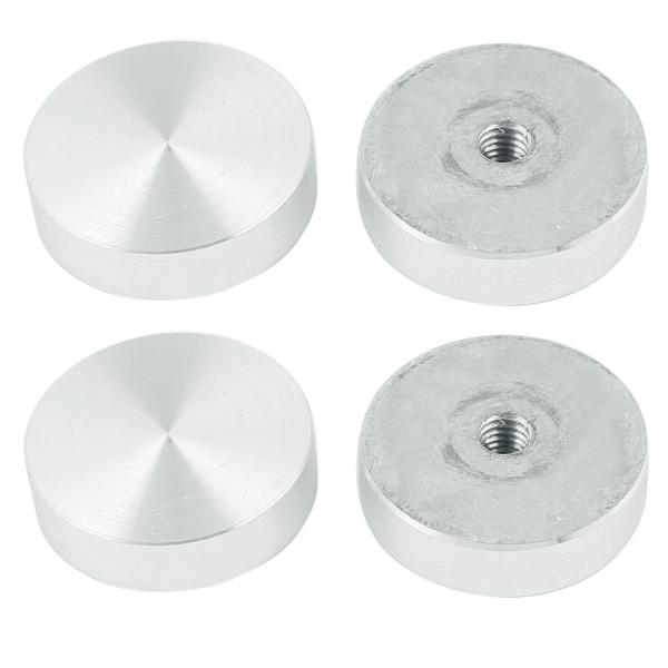 【本商品は海外出荷】お届けは通常20-30日を頂いております。主な材質：アルミニウム; パッケージ内容：アルミディスク4個入り製品名：アルミディスク; 重さ：58gメインカラー：シルバートーン合計サイズ：30 x 8mm(D*T)ネジ径：M6