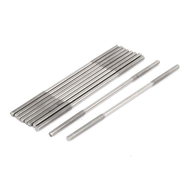 【本商品は海外出荷】お届けは通常20-30日を頂いております。素材: 304ステンレス鋼、商品名: ダブルエンドスタッド、重量: 38gパッケージコンテンツ: 10本 x ダブルエンドスタッド、ねじサイズ: M3カラー: シルバートーン、ね...