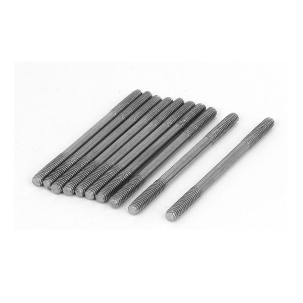 【本商品は海外出荷】お届けは通常20-30日を頂いております。材質:304ステンレス鋼;製品名:ダブルエンドスタッド;重量:42gパッケージ内容:10本 xダブルエンドスタッド;ネジサイズ: M4メインカラー:シルバートーン;ネジ間隔: 0...