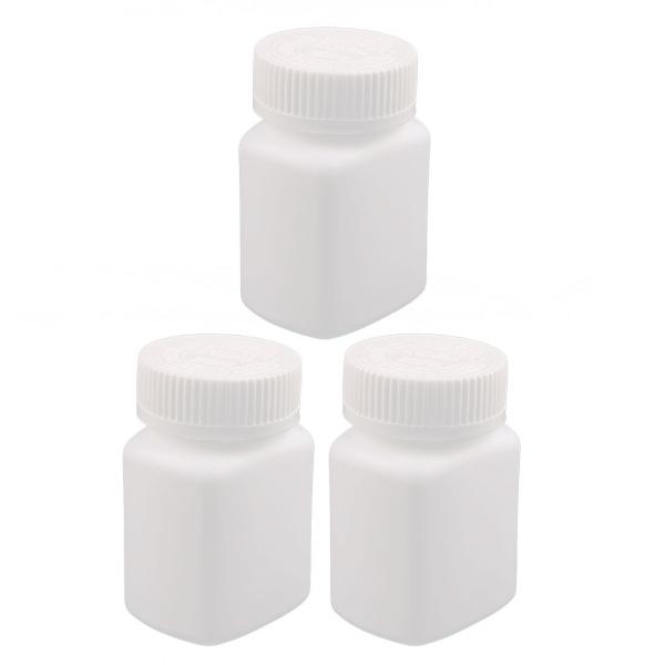 【本商品は海外出荷】お届けは通常20-30日を頂いております。; 材質：プラスチック正味重量：62g; パッケージ内容：ピルボトル3個入りメインカラー：ホワイト; 容量：90ccマウス内径：27mm全体サイズ（約）：75 x 40 x 50...
