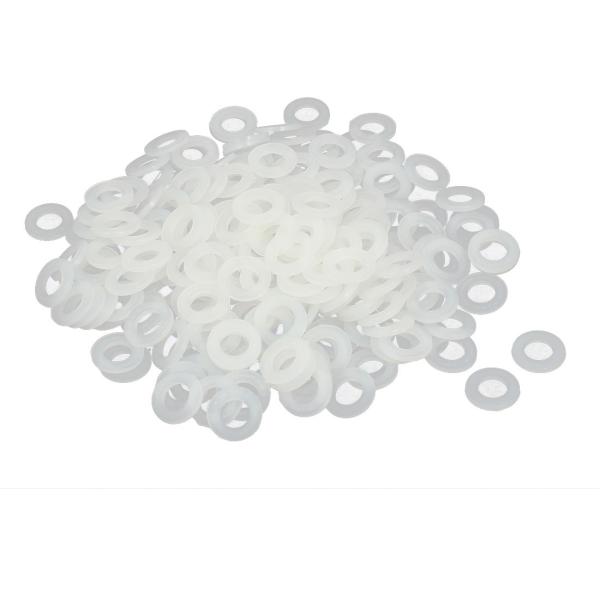 【本商品は海外出荷】お届けは通常20-30日を頂いております。内径：6mm ；外径：12mm；標準：M6; カラー：オフホワイト；商品名：フラットワッシャー；素材：ナイロン；重量：30g;パッケージの内容: 300個 x フラットワッシャー...