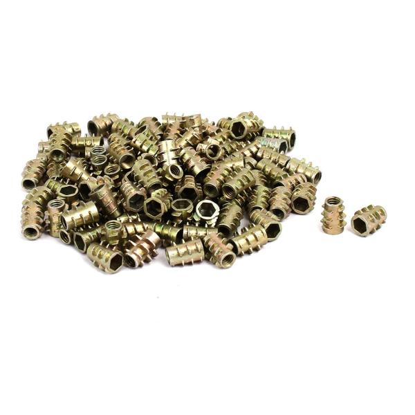 【本商品は海外出荷】お届けは通常20-30日を頂いております。外径：7mm；スレッドサイズ：（メス）M4製品名：家具インサートナット; 材質：金属重量：62g; パッケージ内容：家具インサートナット100個入(+/-2%)メインカラー：ブロ...