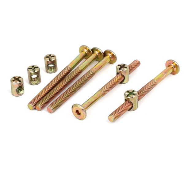 【本商品は海外出荷】お届けは通常20-30日を頂いております。製品名：家具ボルト+バレルナット; 材質：金属; メインカラー：ブロンズトーンパッケージ内容：家具ボルト+バレルナット5セット入り; 重さ：87gナットサイズ：9.5×13mm（...