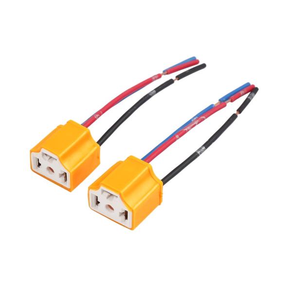 【本商品は海外出荷】お届けは通常20-30日を頂いております。材質：プラスチック、金属、セラミック; パッケージ内容：車のヘッドライトソケットハーネス2個入り製品名：車のヘッドライトソケットハーネス; シェルカラー：イエロー寸法：25×30...