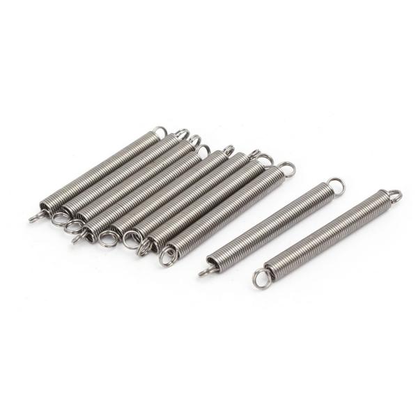 【本商品は海外出荷】お届けは通常20-30日を頂いております。外径:4mm; ワイヤの直径: 0.5mm製品名：引張ばね; 材質：304ステンレス鋼パッケージ内容: 10個 x 引張ばね; カラー：シルバートーン重量: 13g全長:40mm