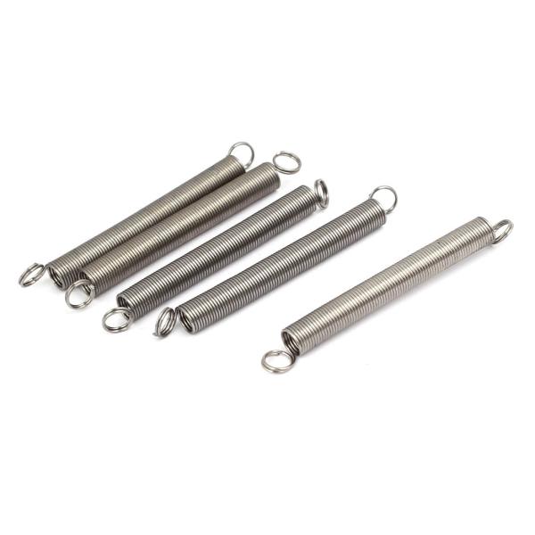 【本商品は海外出荷】お届けは通常20-30日を頂いております。重量: 10g; 全長:50mm外径:5mm; ワイヤの直径: 0.5mm製品名：引張ばね; 材質：304ステンレス鋼パッケージ内容: 5個 x 引張ばねカラー：シルバートーン