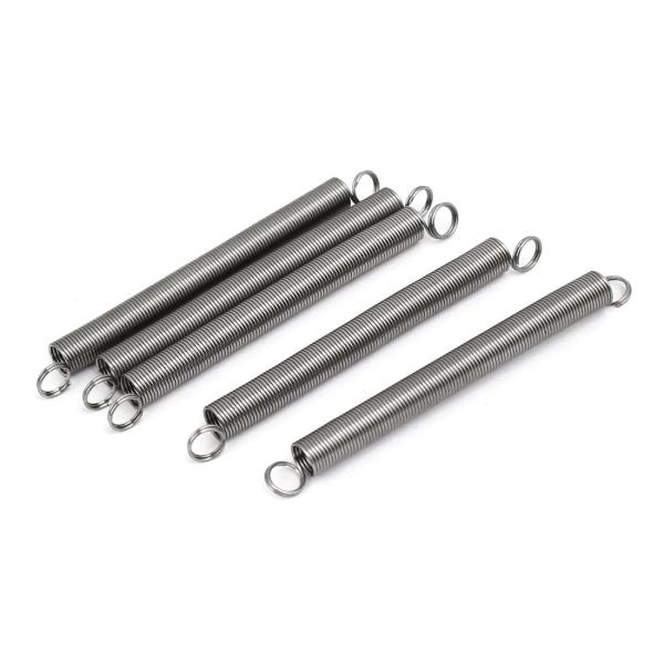 【本商品は海外出荷】お届けは通常20-30日を頂いております。外径:5mm; ワイヤの直径: 0.5mm製品名：引張ばね; 材質：304ステンレス鋼パッケージ内容: 5個 x 引張ばね; カラー：シルバートーン重量: 12g全長:60mm
